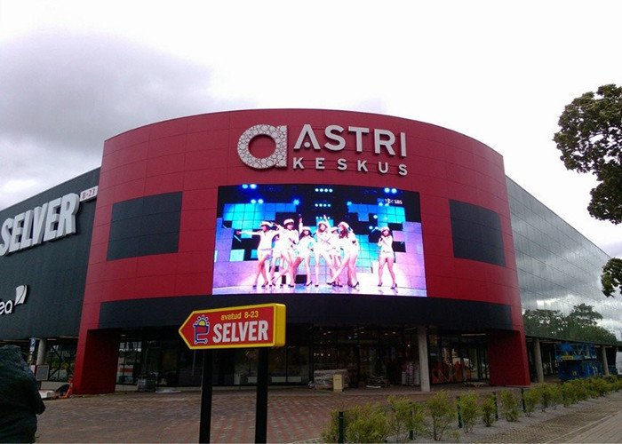 True Color Outdoor LED Displays 1/2scan , Customized size Digital P10 ...